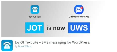 free wordpress plugin joy of text lite sms messaging for