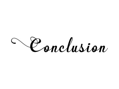 Conclusion Svg Typography Graphic By Expressyourself82 · Creative Fabrica