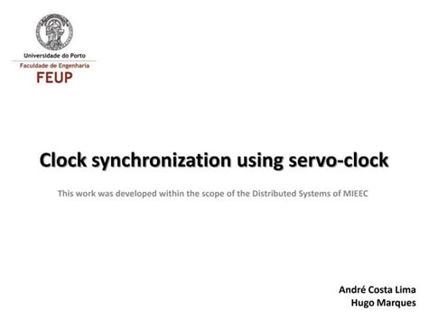 clock synchronization using servo clock pptx computer networking