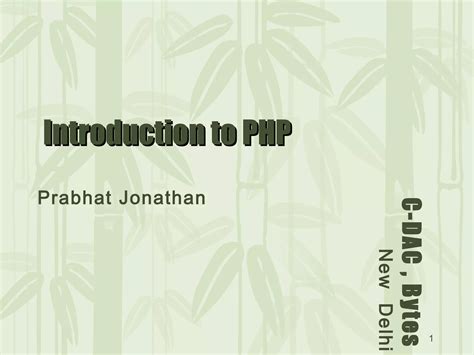 Introduction To Php Ppt