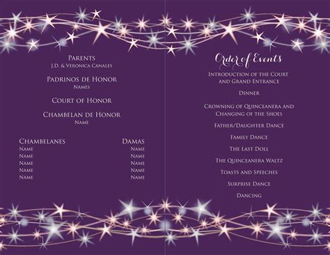 Sweet 16 Party Program Template