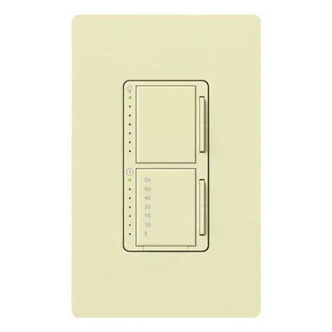 Lutron Maestro 300 Watt Single Pole Digital Dimmer And Timer Switch Almond MA L3T251 AL The