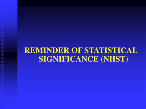 Ppt Statistical And Practical Significance Powerpoint Presentation