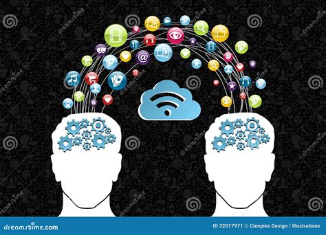 Cloud Computing Network Concept Stock Vector Illustration Of Contact