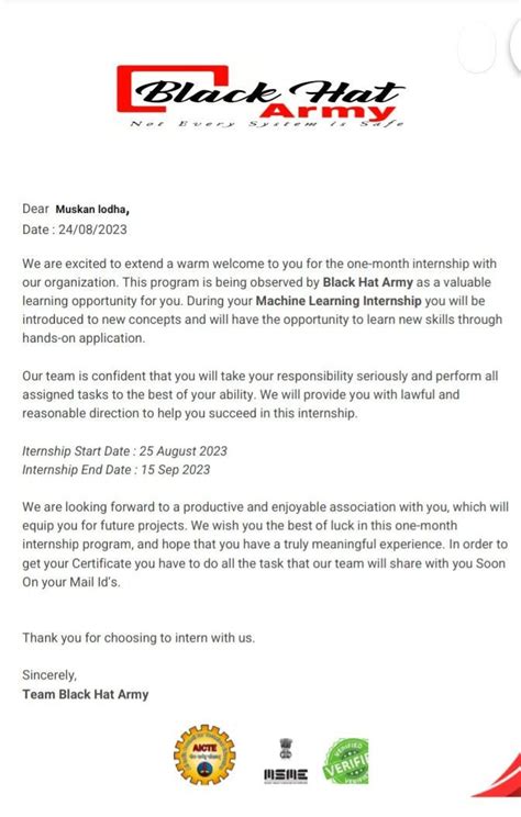 Muskan Lodha On Linkedin Hello Connections Excited To Share That Ive Been Offered An Ml