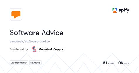 Software Advice Openapi Definition · Apify