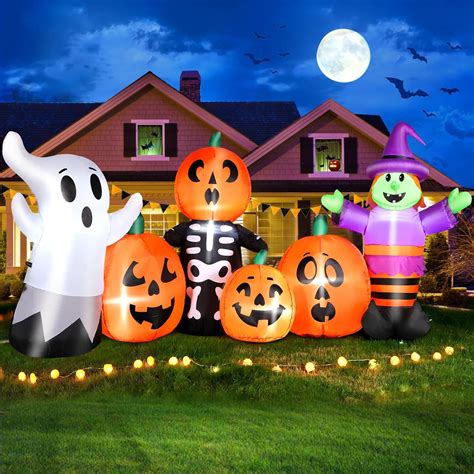 8 Ft Length Halloween Inflatables Pumpkin Outdoor
