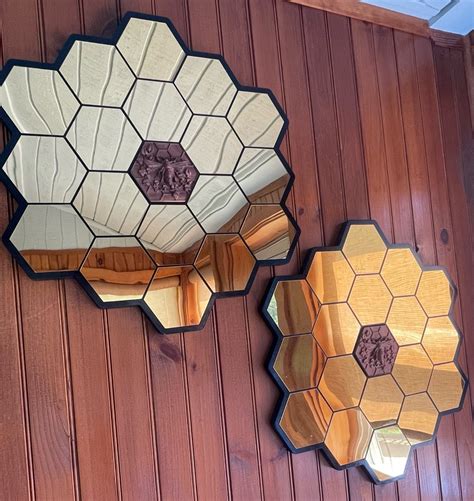 Bee Decor Wall Art W 3d Bee Carving Etsy