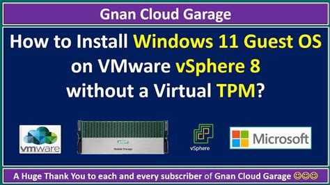 How To Install Windows 11 Guest Os On Vmware Vsphere 8 Without A