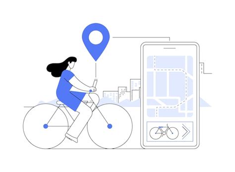 Premium Vector Smart Bike Navigation Abstract Concept Vector Illustration Person Using