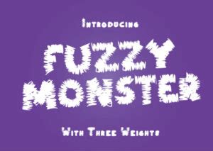 Fuzzy Monster Font Digital Font Download
