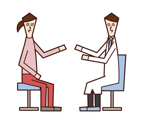 심리 상담사 및 임상 심리학자 여성의 그림 무료 일러스트 소재집 Kukukeke