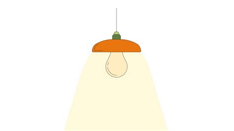 Installing Light Bulb In Lamp Hanging Line 2d Object Animation Energy