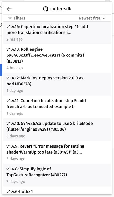 Flutter 版本更新内容查看flutter Sdk最新版本查看 Csdn博客