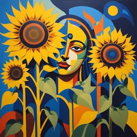 Constructivist Art Style Focusing On Bold Geometric Shapes And Vivid Colors Central Subject A