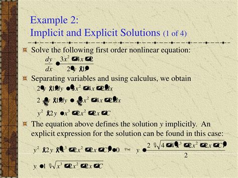 Ppt Separable Equations Examples Graphs And Solutions Powerpoint