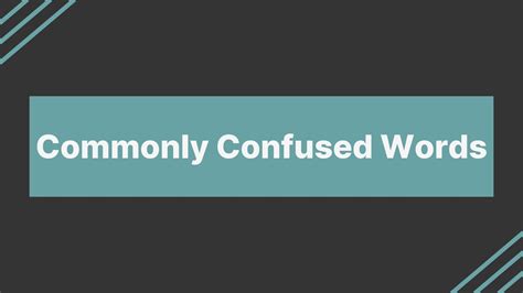 Commonly Confused Words Blainy