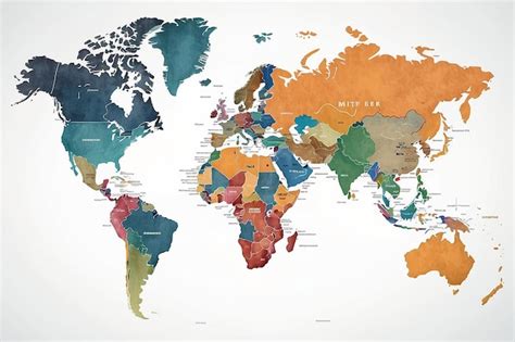 Premium Photo Global Business Map