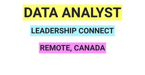 Hiring Data Analyst In Remote Leadership Connect Rdatascientistjobs