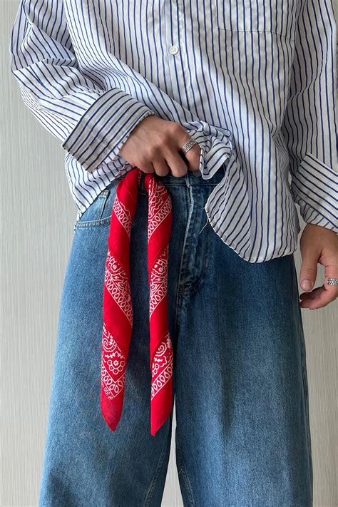 Vintage Aesthetic Kırmızı Bandana