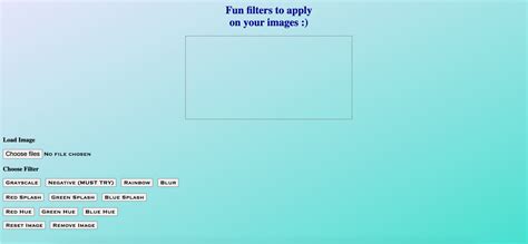 GitHub AjeyaMantri1809 Filters Project An Extremely Simple Website Using HTML CSS JS To Allow