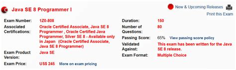 step 1 choosing an exam java certification notes