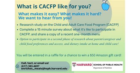 Share Your Cacfp Experience In This Nationwide Survey National Cacfp Sponsors Association