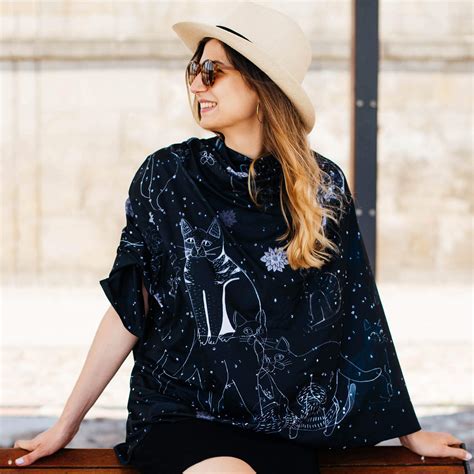 Black Cosmic Cats Black Crop Top With Cats Cacofonia