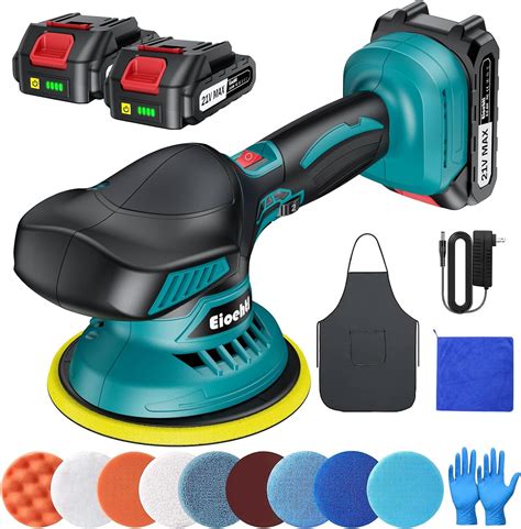 Cordless Buffer Polisher 6 Inch Car Polisher With 2pcs 21v 2000mah Lithium Battery