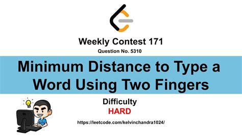5310 Minimum Distance To Type A Word Using Two Fingers Youtube