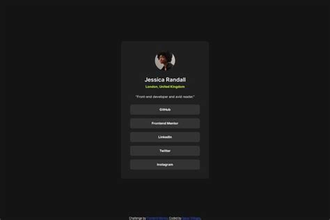 Frontend Mentor Social Links Profile Using React And Tailwind Css