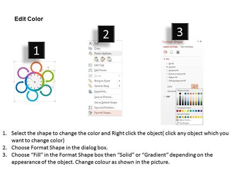 In Six Circular Arrows And Icons With Clock Flat Powerpoint Design PowerPoint Presentation