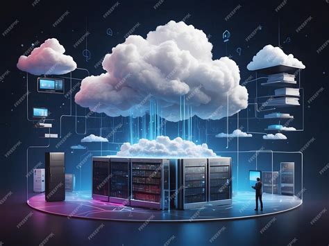 Premium Ai Image The Concept Of Remote Data Storage And Cloud Computing Understanding Its