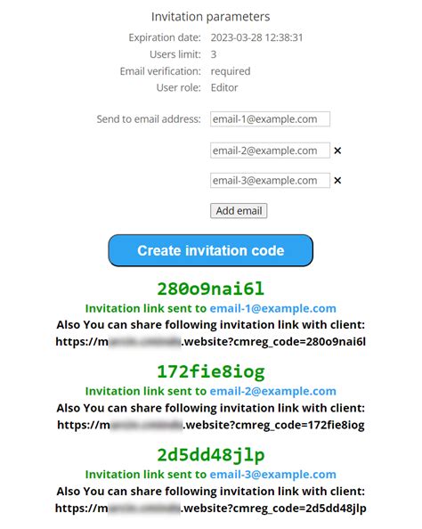 wordpress registration form plugin cmreg invitation codes letting