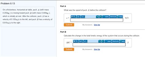Solved On A Frictionless Horizontal Air Table Puck A W