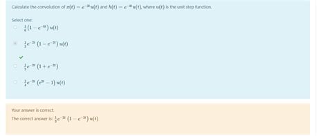 solved calculate the convolution of x t e−2tu t and