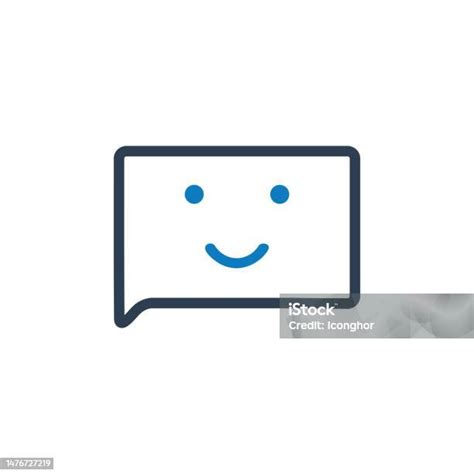 채팅 봇 아이콘입니다 말풍선과 얼굴 표지판을 포함합니다 편집 가능한 벡터 Eps 기호 그림입니다 기포에 대한 스톡 벡터 아트 및 기타 이미지 Istock