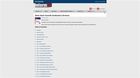 Sams Teach Yourself Javascript In 24 Hours Free Programming E Books