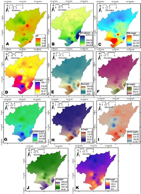 Spatial Distribution Of Groundwaters Physiochemical Parameters In