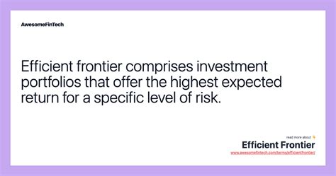 Efficient Frontier Awesomefintech Blog