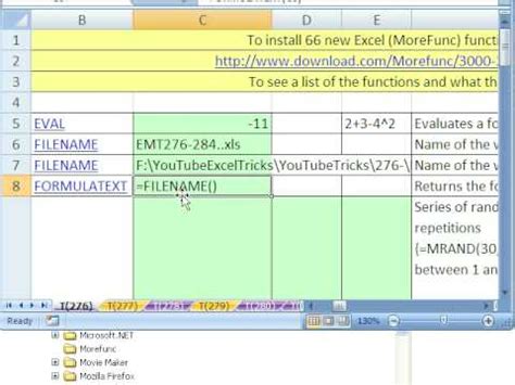 Excel Magic Trick 276 MoreFunc Excel Add In 66 New Functions YouTube