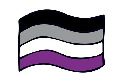 Five Colorful Asexual Pride Flag Happy Pride Day Lgbtq Community Pride