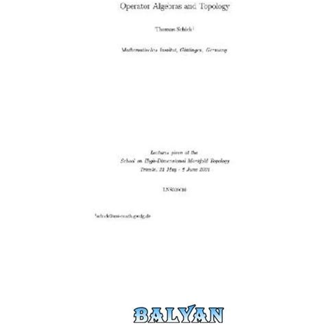 خرید و قیمت دانلود کتاب Operator Algebras And Topology ترب
