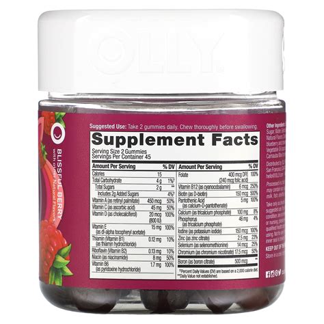Olly Womens Multi Blissful Berry 90 Gummies