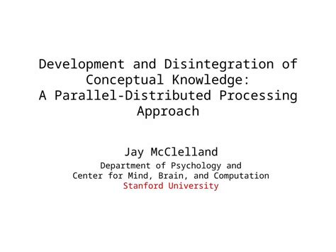 Ppt Development And Disintegration Of Conceptual Knowledge A