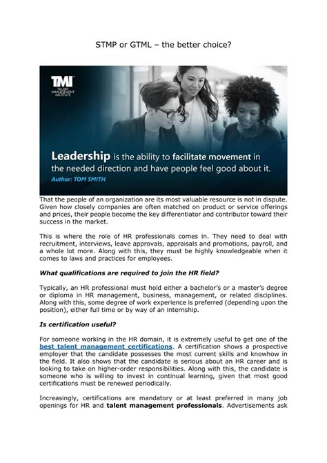 TMP Or GTML The Better Choice