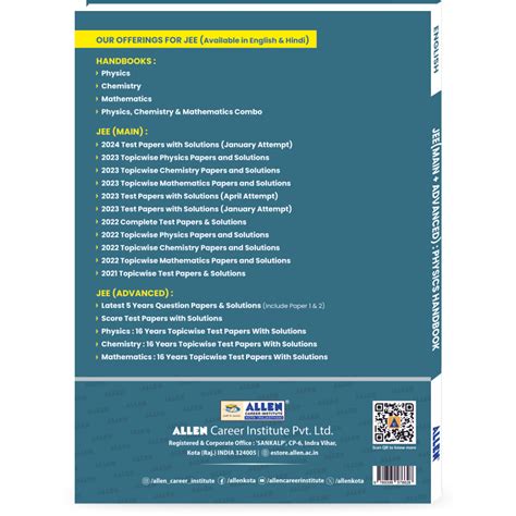 Physics Handbook For Iit Jee Allen E Store Allen E Store