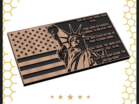 Statue Of Liberty Quote American Flag Svg Give Me Your Tired Quote