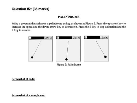 Solved Question Marks PALINDROME Write A Program Chegg