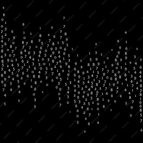 Premium Vector Falling Numbers Big Data Concept Binary White Orderly Flying Digits Divine
